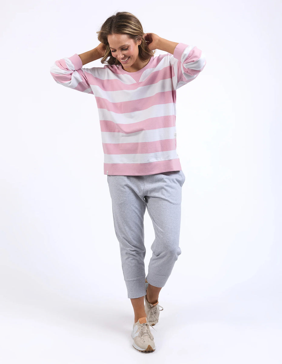 Billie Block Stripe Crew – Elm Lifestyle – Willow Collective Mudgee