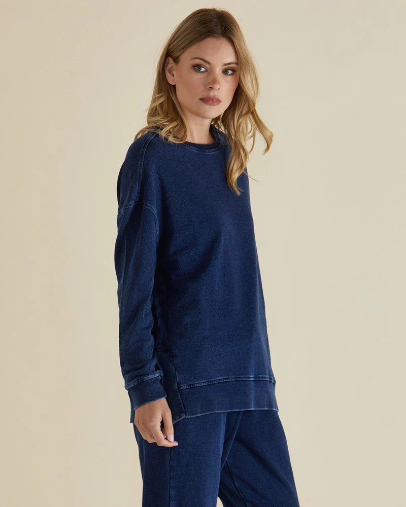 Easy Crew Sweat Indigo Wash – BETTY BASICS – Willow Collective Mudgee