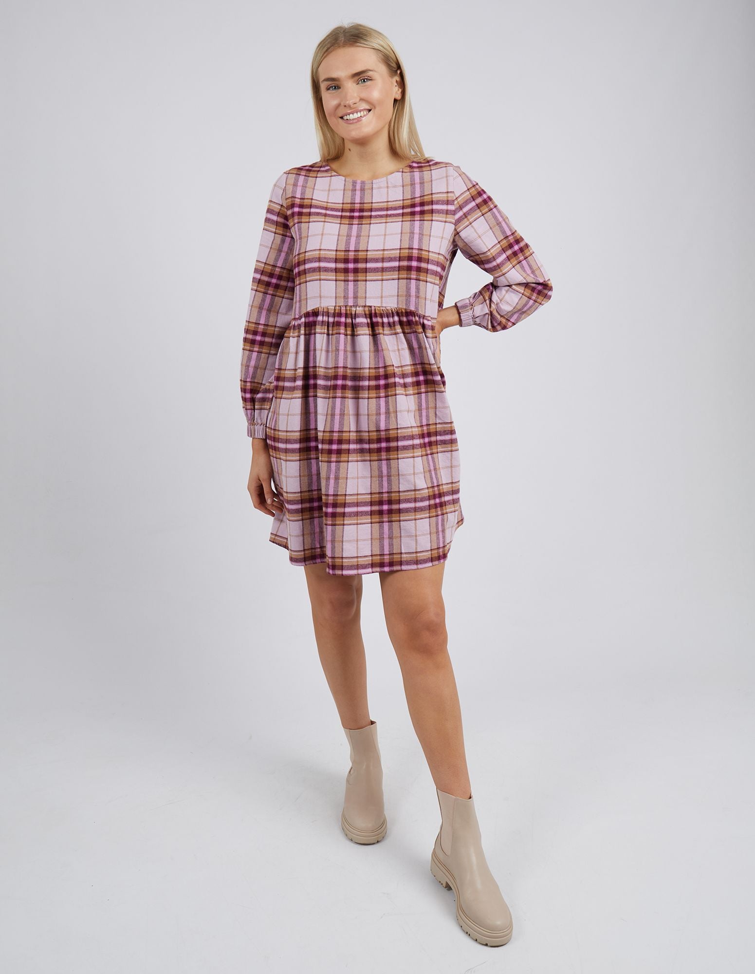 Harriet Check Dress – Elm Lifestyle – Willow Collective Mudgee