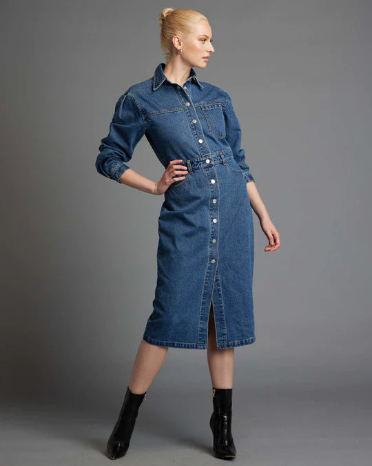Genie Denim Midi Shirt Dress – FATE + BECKER – Willow Collective Mudgee