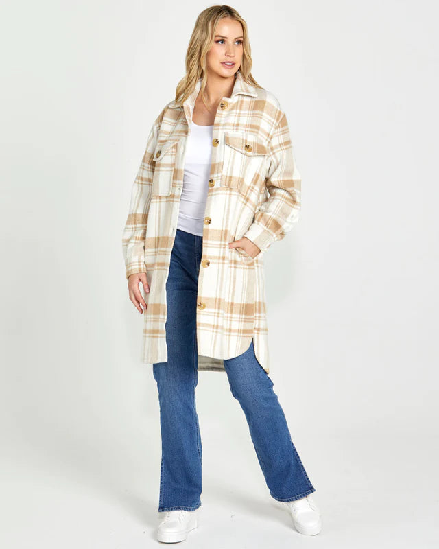 Vicky Check Shacket – SASS – Willow Collective Mudgee